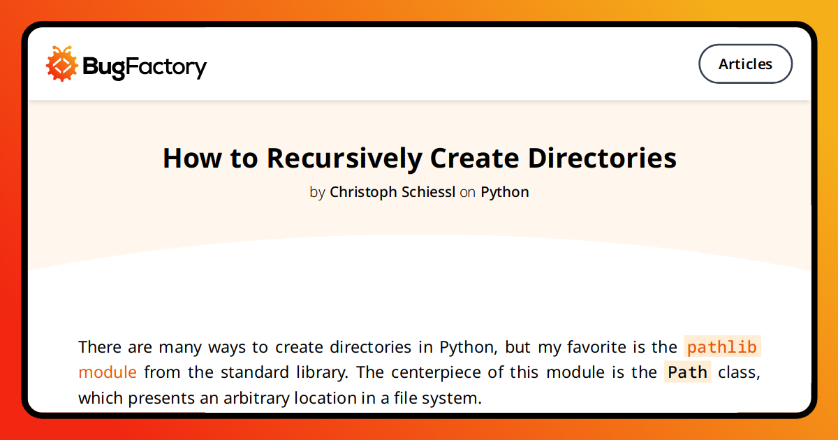 How To Recursively Create Directories Bugfactory
